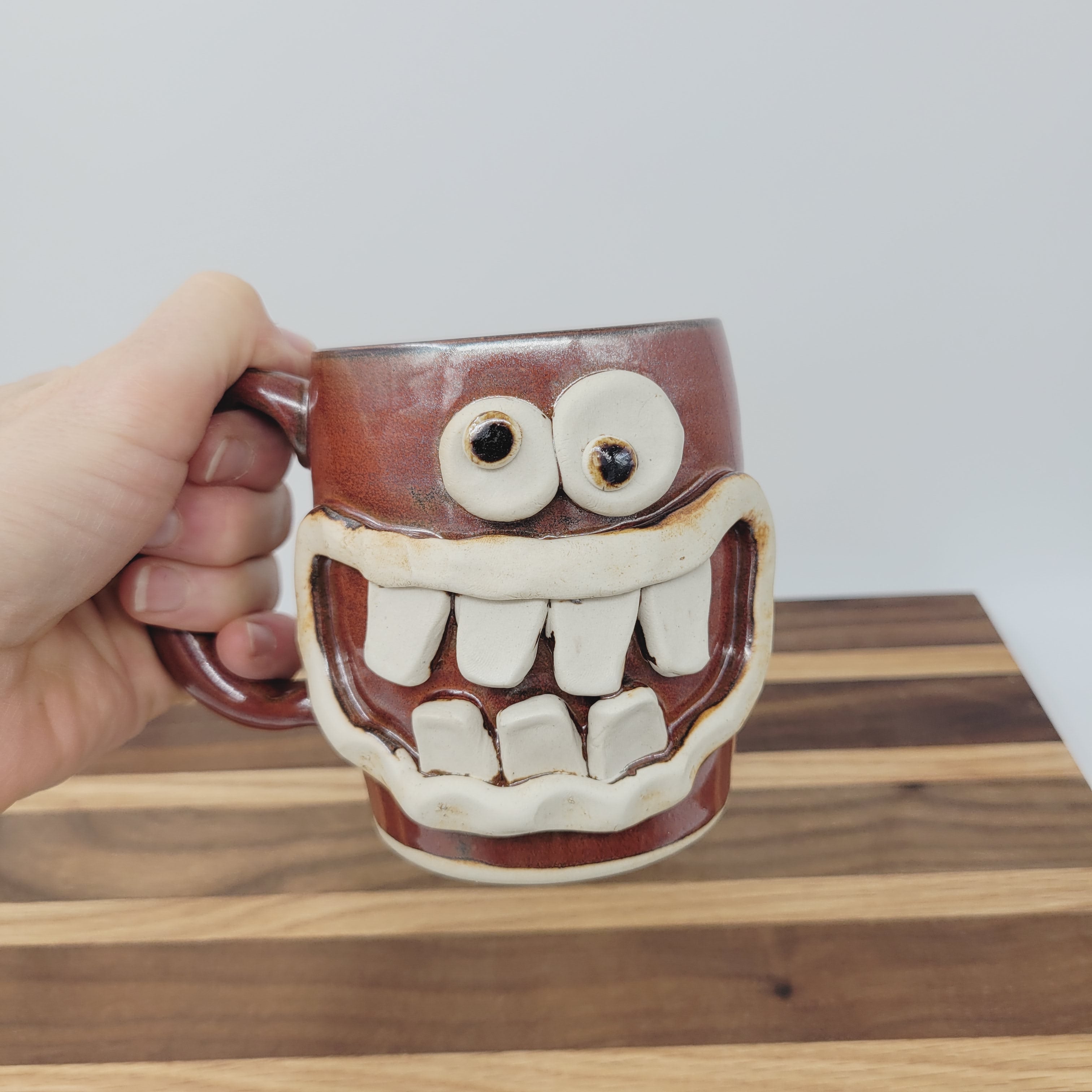 UG CHUG Face Mug | Stoneware Pottery Coffee Cup | Large | Nelson Studio